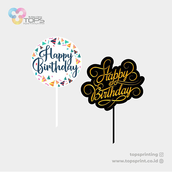 Topper Print UV Akrilik Hitam 2 mm 13x16 | Tops Print