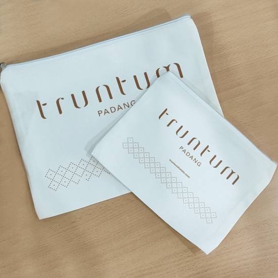 Dompet Resleting Kanvas Besar Sablon A5 | Tops Print