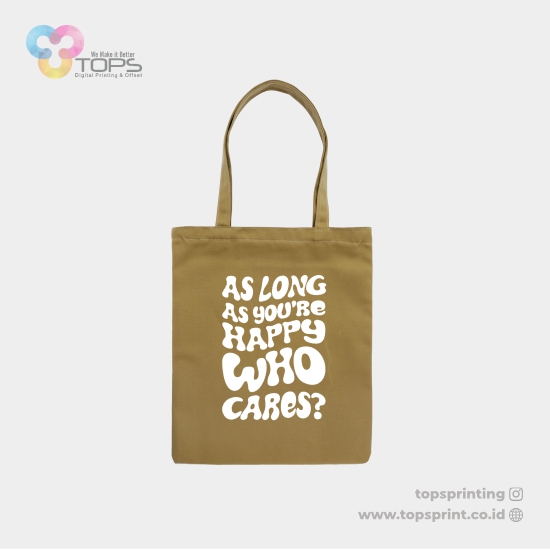 Tas Kanvas Polyester Zipper Sablon A4 | Tops Print
